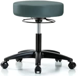 Amazon.com: Vinyl Stool Without Back - Desk Height with Casters in ...