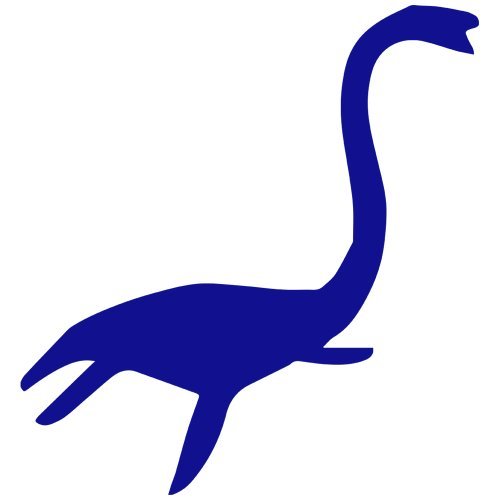 BD USA Nessy Loch Ness Monster Decal Sticker (Blue, Mirrored), Decal ...