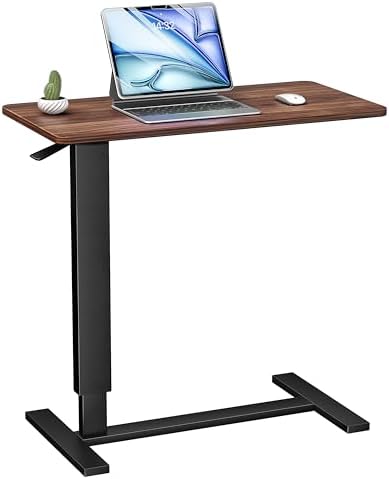 Amazon.com: NIUTN Overbed Bedside Table with Wheels, Adjustable ...