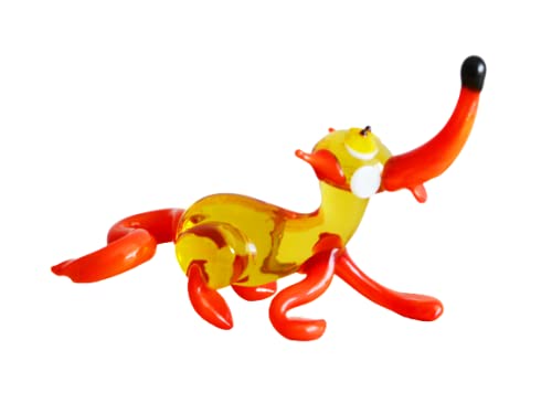Amazon.com: Glass Fox Figurine Collectible Animals Glass Orange Fox ...