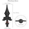 Amazon.com : ZXNhome 5pcs Cast Iron Fence Finials - Trident Spear Shaped Black Finial Fence ...