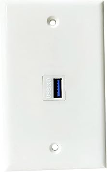 Amazon.com: BUPLDET USB3.0 Wall Plate 1 Port - Single Gang USB Keystone ...
