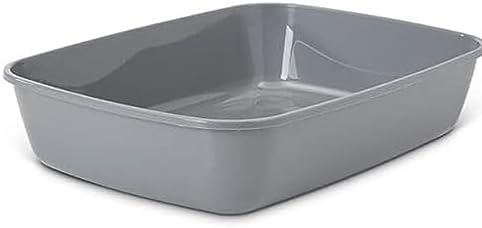 Buy Foodie Puppies Cat Litter Tray for Cat and Kitten - Grey (Large ...