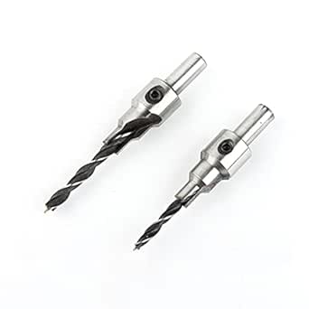 2PCS Carbide Countersink Drill Bit Pilot Drill Bits Reamer Screw Hinge ...