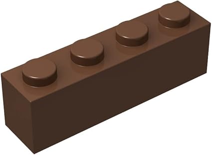 Amazon.com: Plwooyur Classic Brick Block Bulk, Brick Brown 1x4 ...