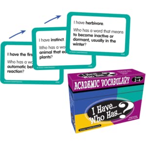 I Have, Who Has Academic Vocabulary Game Grade 3-4: Amazon.com: Books