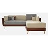 Torque Brave L Shape Sofa 4 Seater for Living Room Brown-Beige RHS | L ...