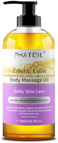 Etheric Calm Body Massage Oil 260 ml (8.8 fl.oz), Blends of Natural ...