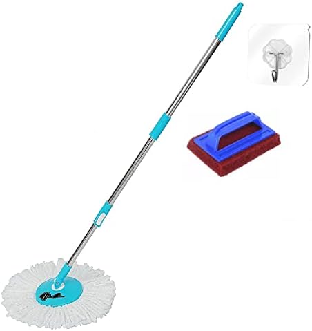 Hill Clean 360 Degree Spin Mop Stick Rod with 1 Microfiber Refill ...