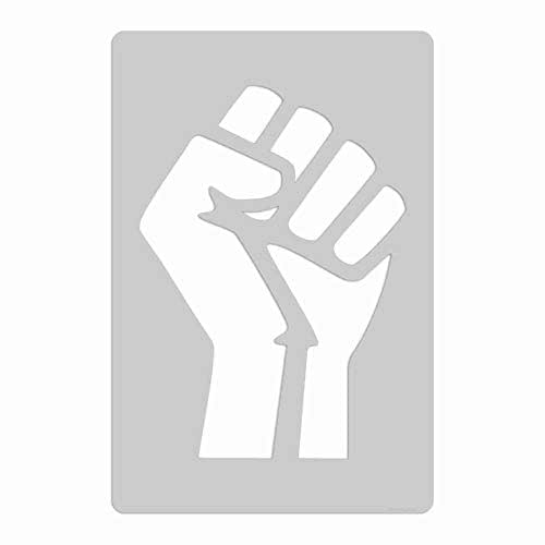 Amazon.com: XL Stencil- Resistance Fist. 7x5 Inch Image on 9x6 Border ...