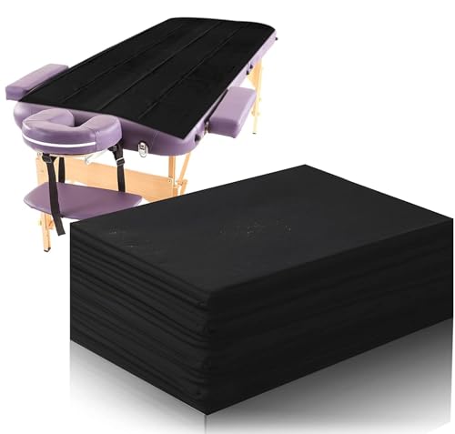 Disposable Bedsheet 30 GSM - Non-Woven Black Massage Table Sheets for ...