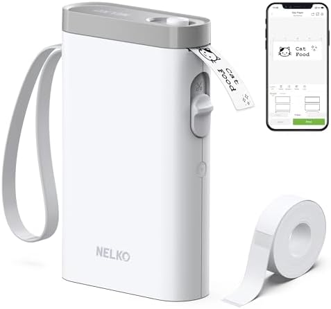 Nelko Label Maker Machine with Tape, P21 Bluetooth Label Printer ...