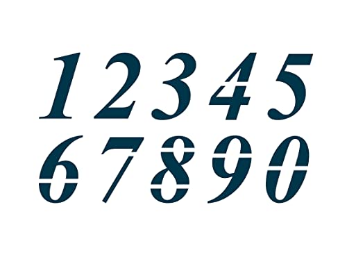 Amazon.com: TIMES NEW ROMAN ITALIC Numbers Stencil - 2 Inch Basic Fancy ...