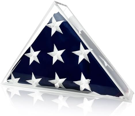 Amazon.com: Acrylic Flag Display Case for American Veteran Flag (3'x5 ...