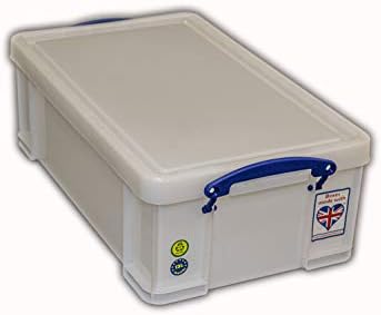 Really Useful Box Plastic Storage 8 Litre Open Fronted Box Clear ...