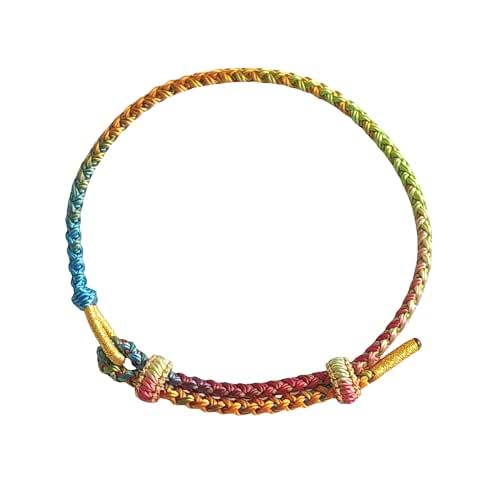 Amazon.com: DZGEESHI Handmade Tibetan Buddhist Woven Knots Bracelets Lucky String Bracelets for ...