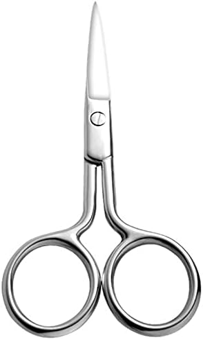 1 Pack Round Tip Nose Hair Scissors, Stainless Steel Safe Round Head ...