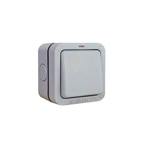 Hamilton Elemento IP66 1 Gang Outdoor Switch with Neon : Amazon.co.uk ...
