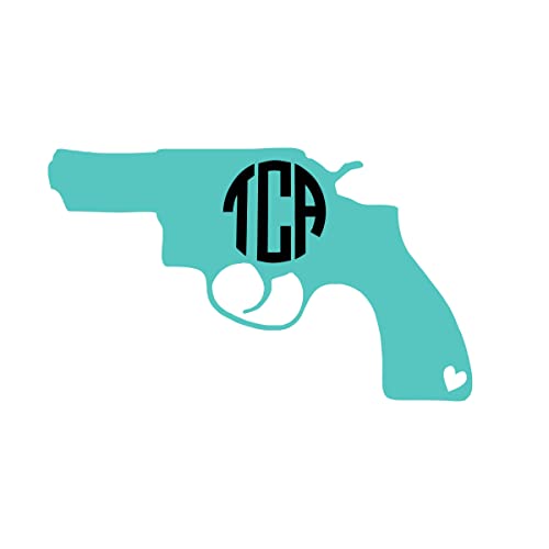 Amazon.com: Revolver Gun Monogram Vinyl Die Cut Decal Sticker for Car ...