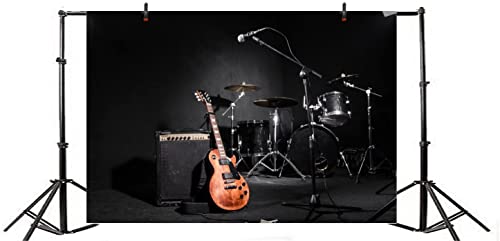 Renaiss 9x6ft Band Backdrop for Photography Guitar Drum Modern Rock ...