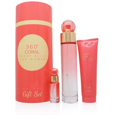 Amazon.com : 360 CORAL/PERRY ELLIS DELUXE GIFT SET (W) : Beauty ...