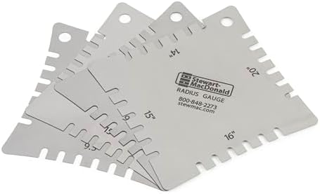 Amazon.com: StewMac Radius Gauges, Notched, set of 4 : Musical Instruments