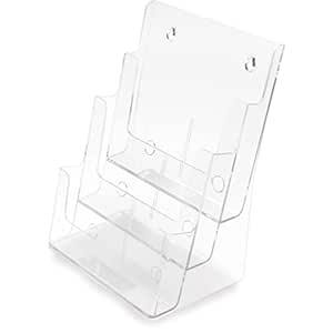 Deflecto Multi-Compartment Docuholder, Countertop or Wall Mount, 3-Tiered Literature Holder ...