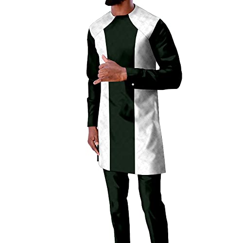 African Traditional Clothing for Men Long Sleeve Shirts and Ankara ...