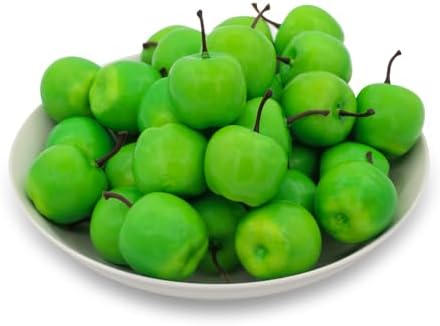 Amazon.com: 30 Pcs Mini Artificial Apples, Fake Little Green Apple Mini ...