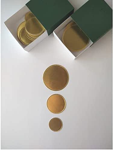 Amazon.com: Gold Circle Sticker Seal Labels - with Embossed Border: for ...