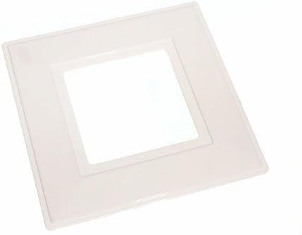 SINGLE LIGHT SWITCH SURROUND FINGER BACK PLATE WHITE PLASTIC (pack of 5 ...