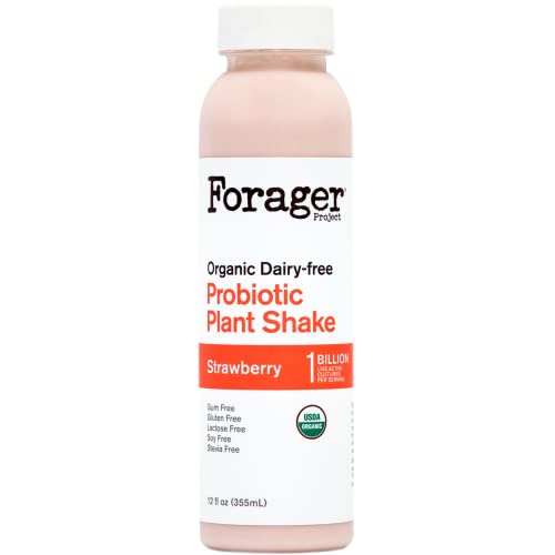 Forager Project Cultured Probiotic Plant Shake, Strawberry, 12-Ounce ...