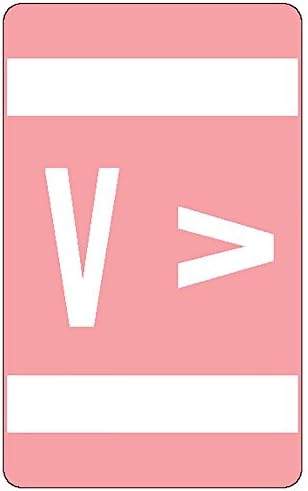 Amazon.com : Smead AlphaZ ACCS Color-Coded Alphabetic Label, V, Pink ...