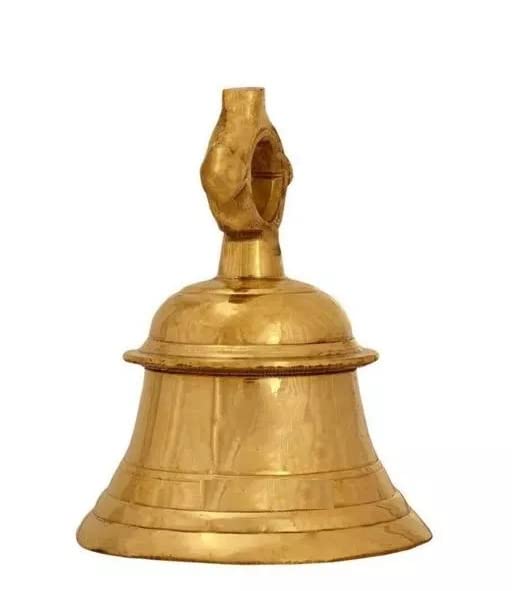 Antique Pooja Ghanta Metal Golden Color Big Ghana, Hanging Bell Garun ...
