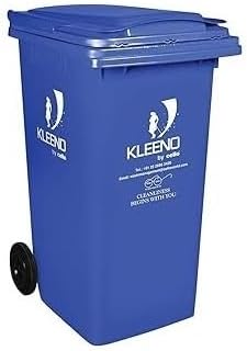 Cello Manual-Lift Garbage Waste Dustbin with Wheel (240 LTR, Blue ...