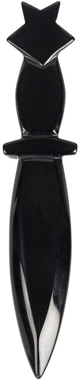 Amazon.com: TORONG 6" Natural Obsidian Dagger Sculpture Black Obsidian ...