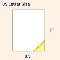 Amazon.com : 30 Sheets, Printable White Sticker Paper, Laser/Inkjet ...
