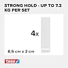 tesa Powerstrips Click - Self-Adhesive Hook-and-Loop Strips with On ...