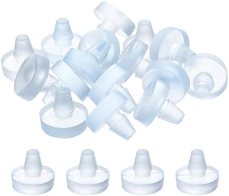 Litoexpe Glass Table Top Bumpers with Stem, 30 Pieces Clear Rubber ...