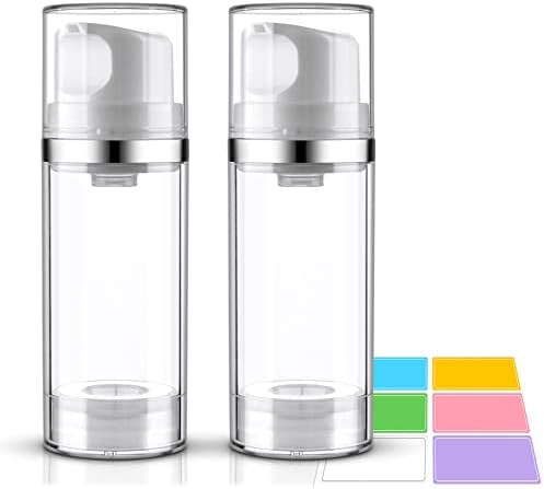 Amazon.com: Airless Pump Jar, 1.7 oz Airless Pump Bottles, Travel Lotion Container – Vacuum ...
