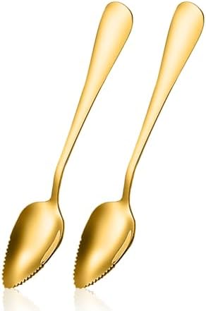 Amazon.com: Grapefruit Spoons Serrated Edge Stainless Steel Fruit Knife ...