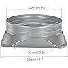 PATIKIL 10 Inch Duct Connector Flange, Metal Straight Pipe Flange ...