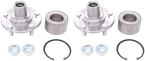 Amazon.com: MOTOKU Pair Front Wheel Hub & Bearing Set for Honda Civic 1 ...