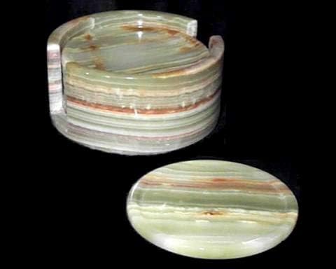 Amazon.com | Extra Large Green Onyx Coasters, Stone Drink Coasters with ...