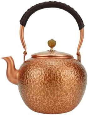 Amazon.com: Handmade Solid Copper Tea Pot Kettle Stovetop Teapot Thick ...
