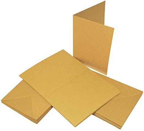 Papermania A6 Cards/Envelopes, Pack of 50, 300gsm, Kraft, A6, Card ...