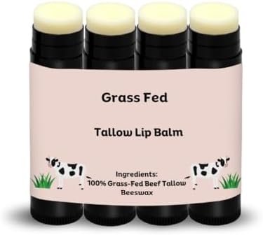 Amazon.com : Beef Tallow Lip Balm 100% Grass Fed & Organic, Animal ...