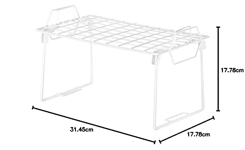 Whitmor Wire Grid Stacking Shelf Small, White, No Size – BigaMart