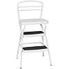 Amazon.com: COSCO Stylaire Retro Chair + Step Stool with Flip-Up Vinyl ...