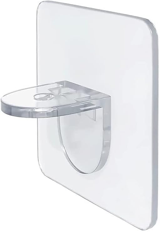 Cpixen Triangle Bracket Hook Shelf Support Racks, Clear Plastic Pegs ...